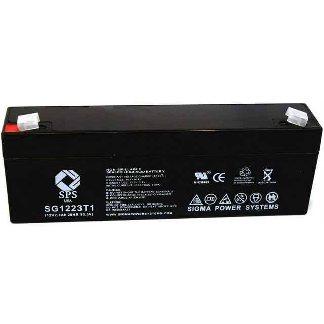SPS Brand 12V 2.3 Ah Replacement Battery (SG1223T1) for Micro Medical ...