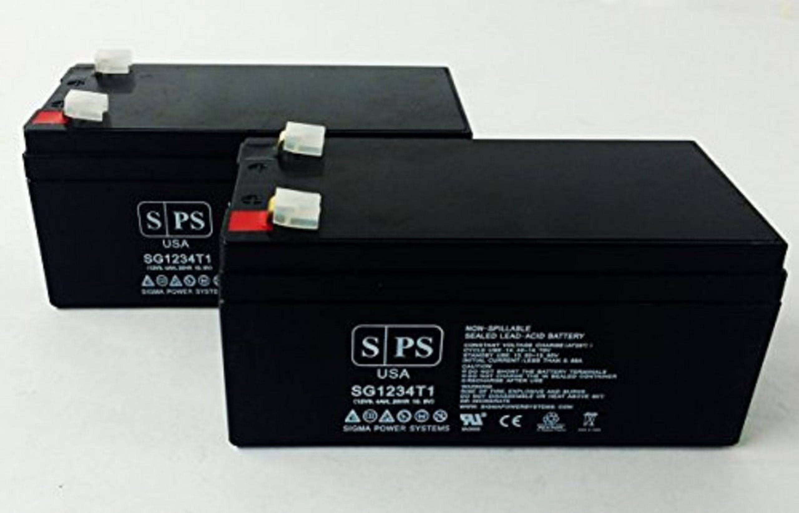 SPS Brand 12V 3.4 Ah Replacement Battery (SG1234T1) for BB BP3-12 (2 ...