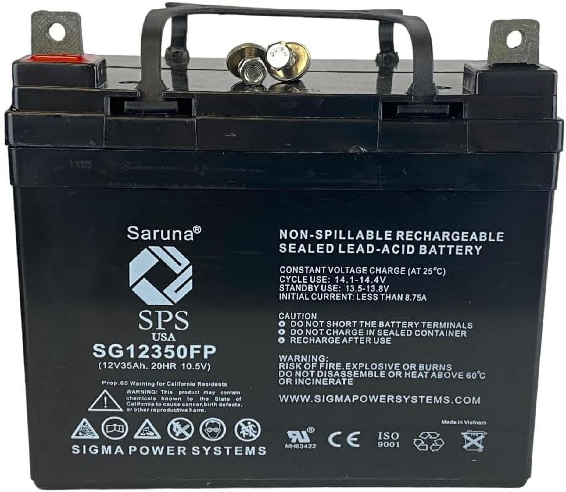 SPS Brand 12V 35Ah Replacement battery (SG12350) for Lawn Mower Rich ...