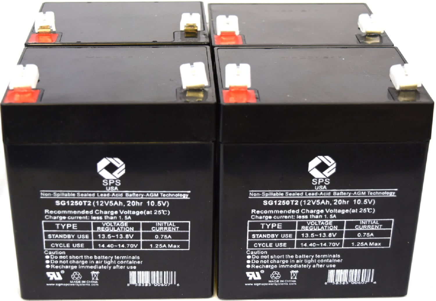SPS Brand 12V 5 Ah Replacement Battery (SG1250T2) for Upsonic PC MIGHT ...