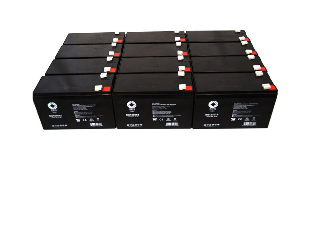 SPS Brand 12V 7 Ah Replacement Battery (SG1270T2) for Hewlett ard PowerWise L900 UPS (12 PACK ...