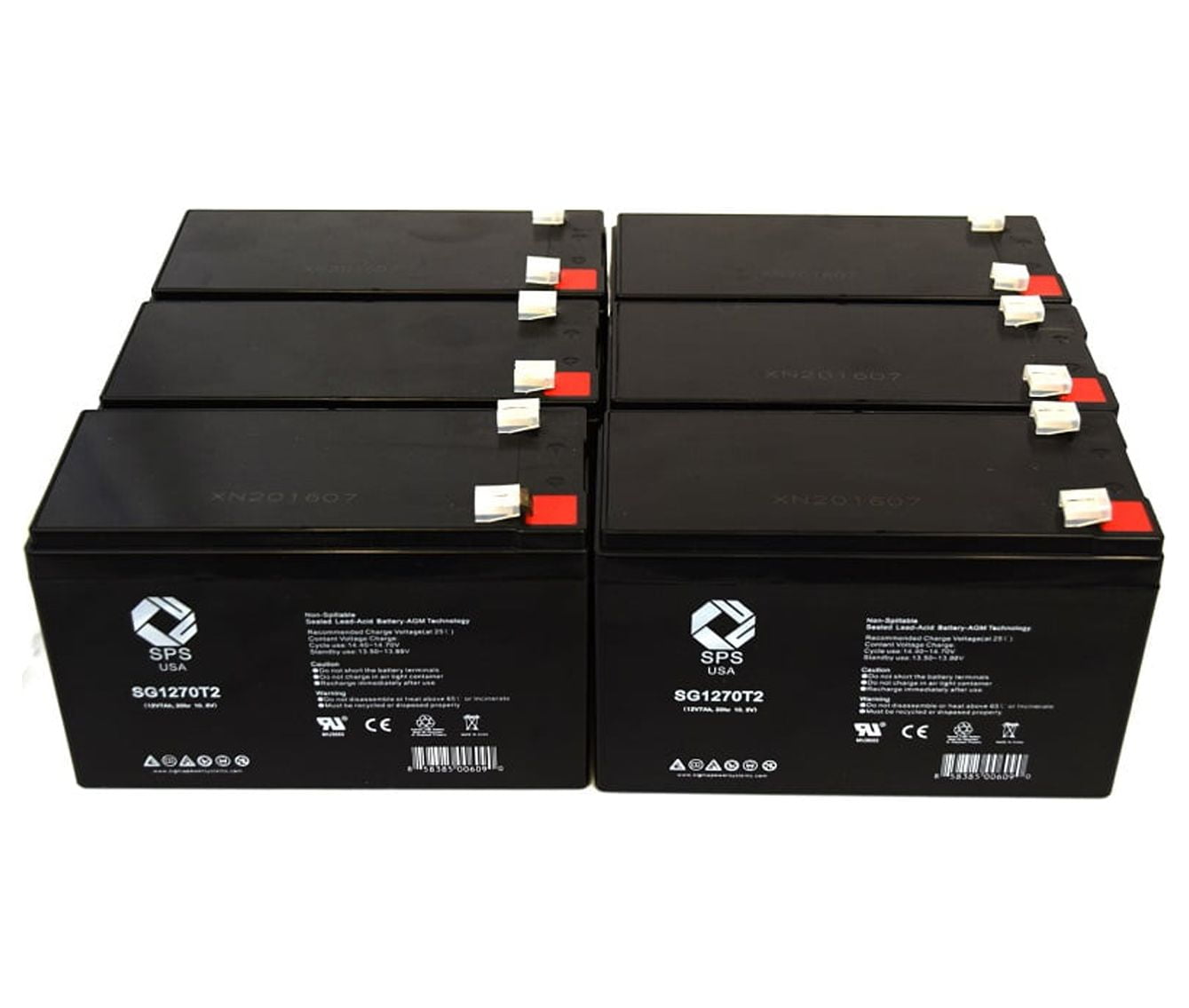 SPS Brand 12V 7 Ah Replacement Battery (SG1270T2) for Tripp Lite ...