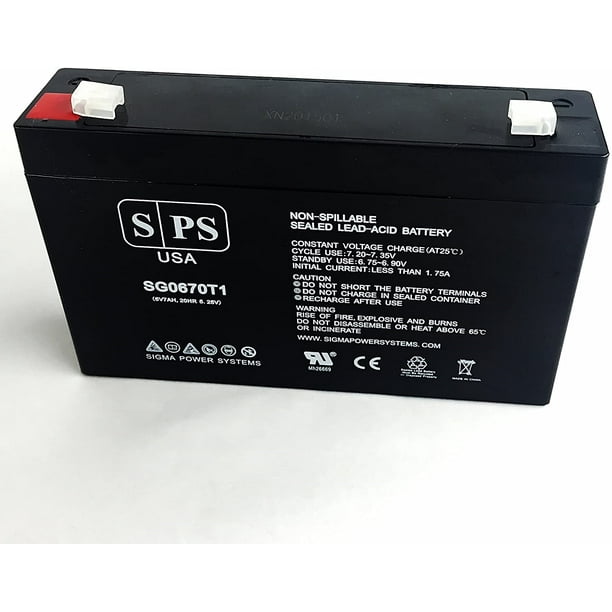 SPS Brand 6V 7 Ah Replacement Battery (SG0670T1) for Aria Child ...