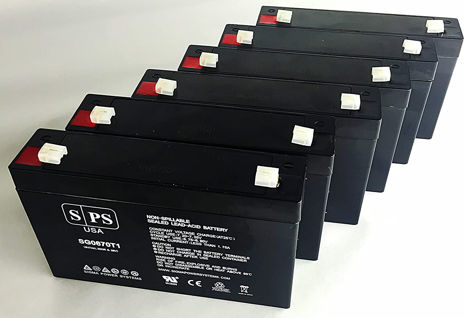 SPS Brand 6V 7 Ah Replacement Battery (SG0670T1) for Leoch DJW6-7.0 ...