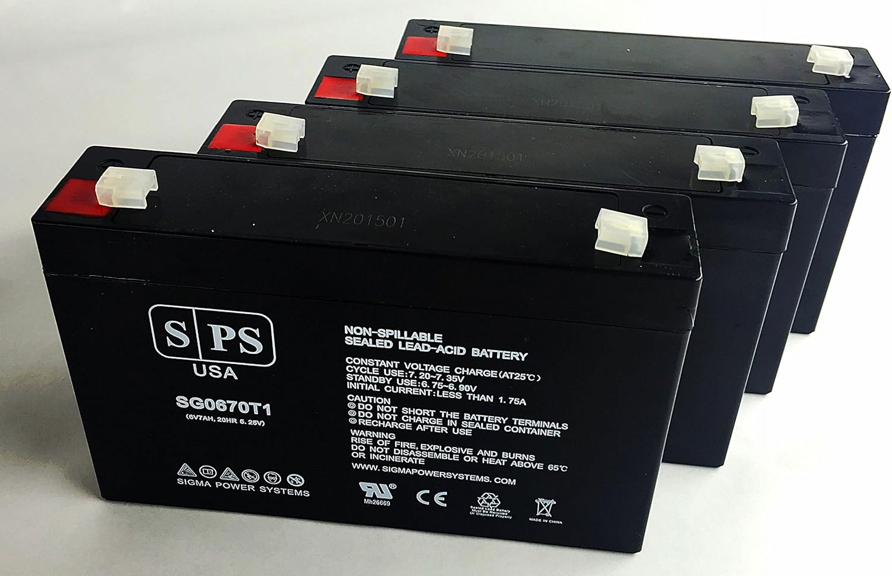 SPS Brand 6V 7 Ah Replacement Battery (SG0670T1) for Rastar Ferrari F12 ...