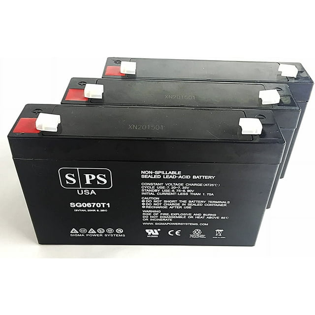SPS Brand 6V 7 Ah Replacement Battery (SG0670T1) for Sigmas SP6-7, SP 6 ...