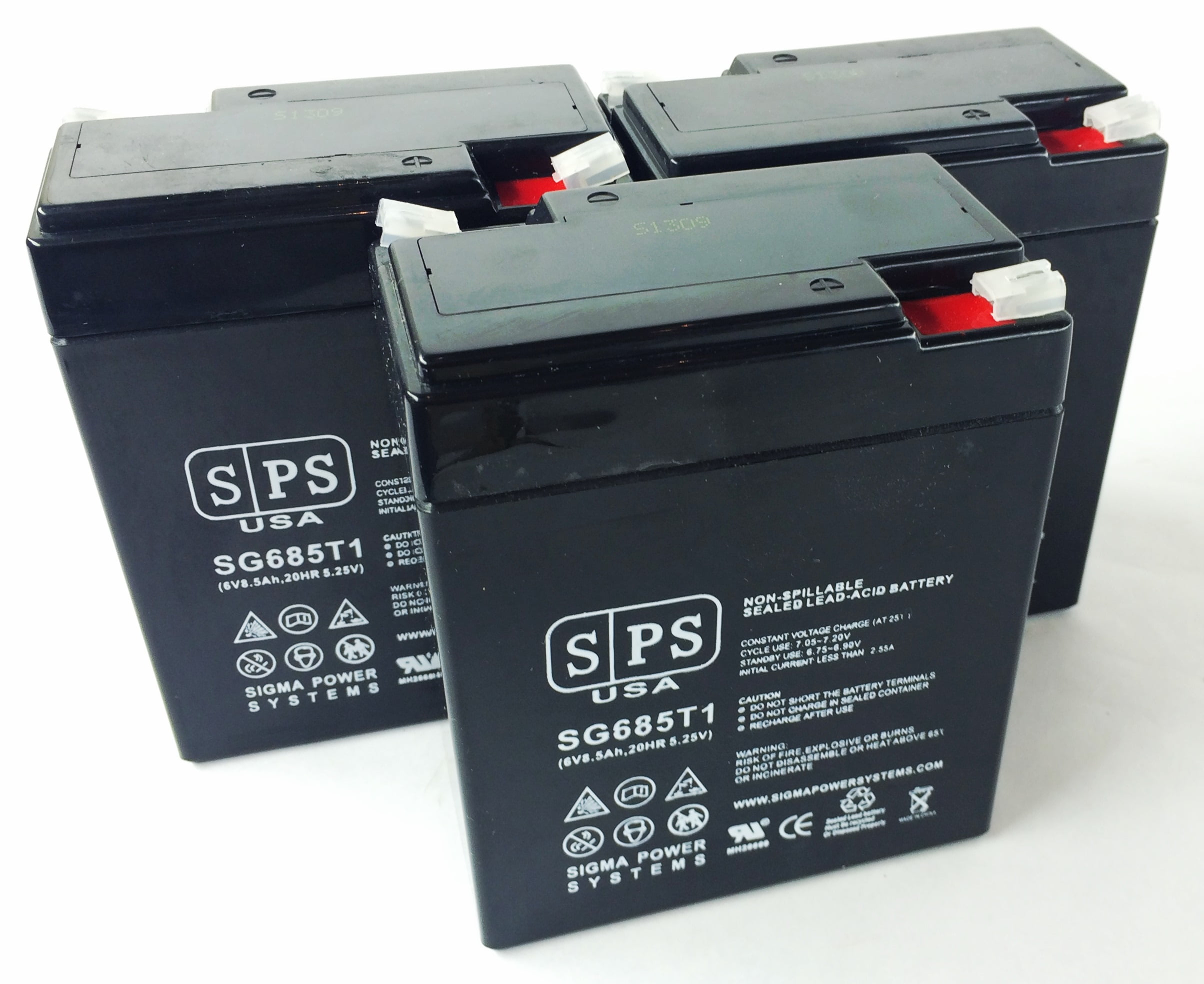 SPS Brand 6V 8.5Ah Replacement Battery (SG0685T1) for ADT Security ...