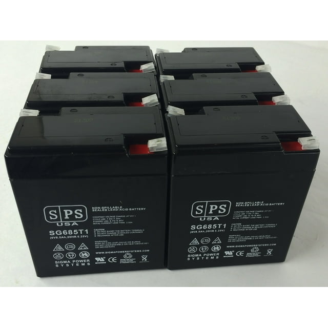 SPS Brand 6V 8.5Ah Replacement Battery (SG0685T1) for Dyna Ray 70920S ...