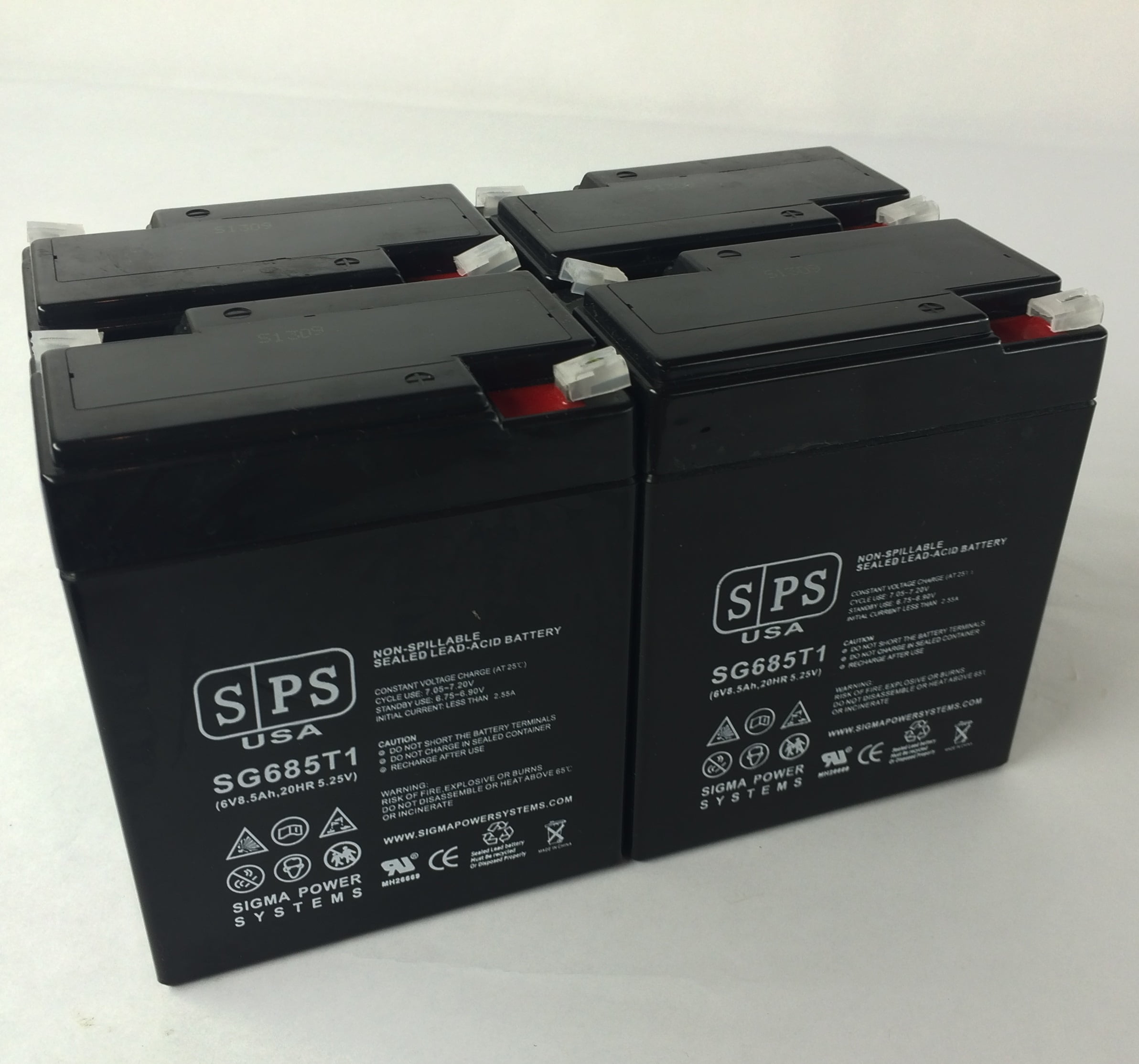 SPS Brand 6V 8.5Ah Replacement Battery (SG0685T1) for Teledyne Big Beam ...