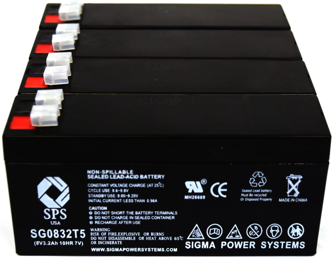 SPS Brand 8V 3.2 Ah Replacement battery (SG0832T1) for Protocol Systems ...