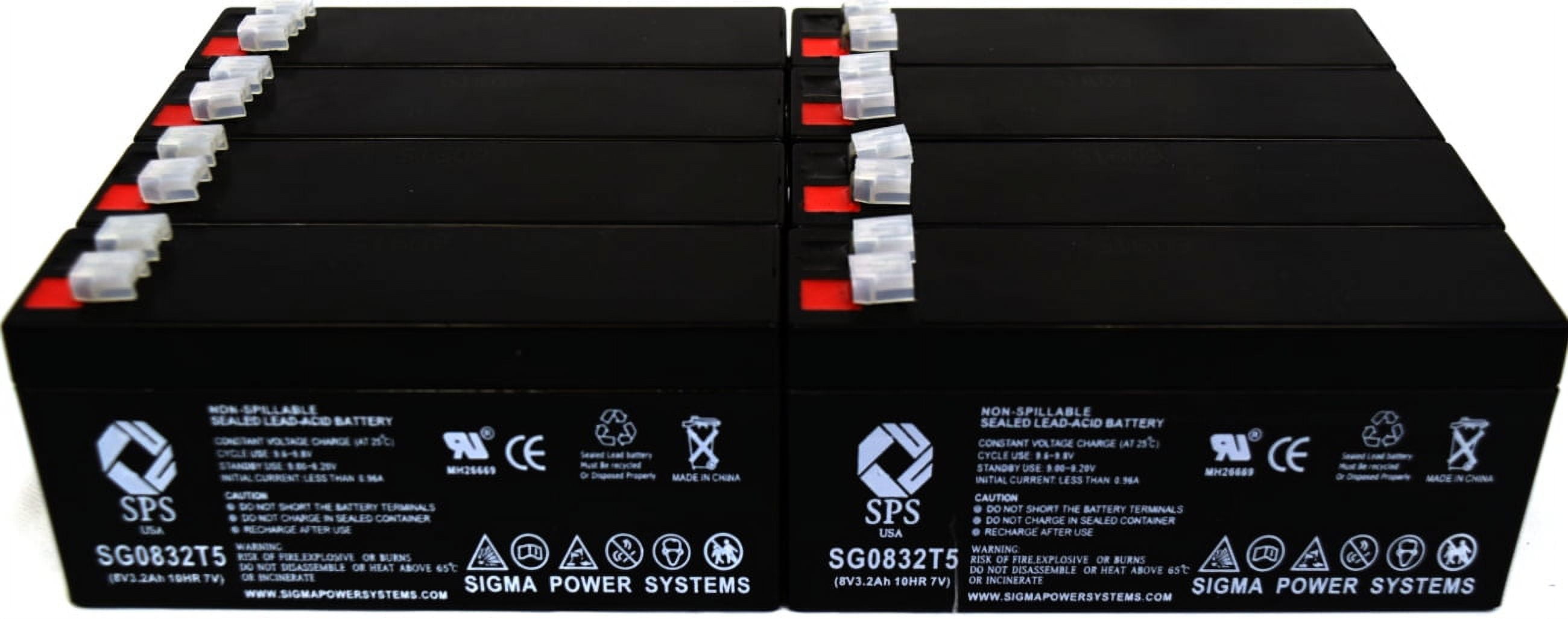 SPS Brand 8V 3.2 Ah Replacement battery (SG0832T1) for Unipower B00920 ...