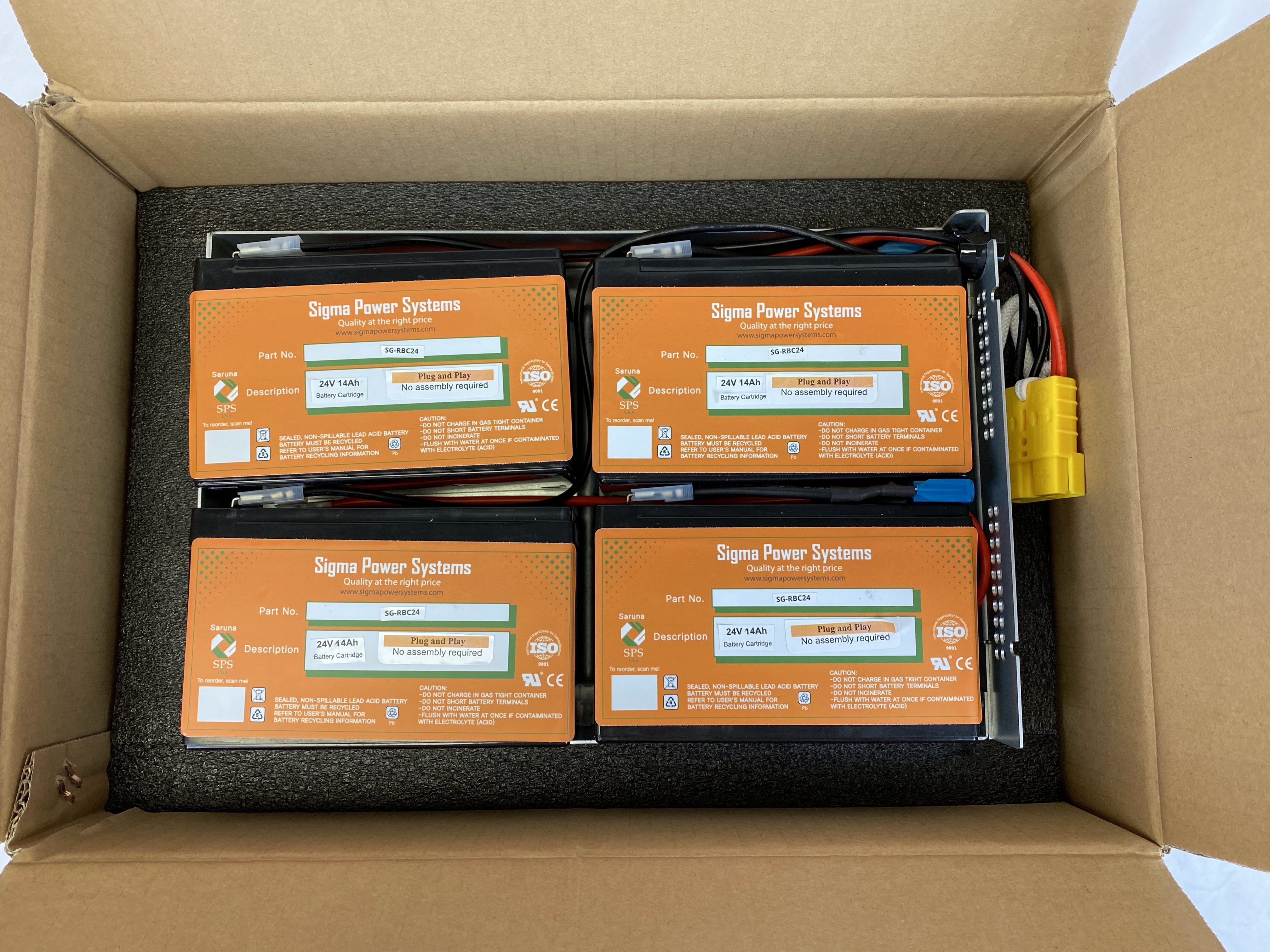 SPS Brand SG-RBC24 High-Performance Replacement Battery Cartridge for ...