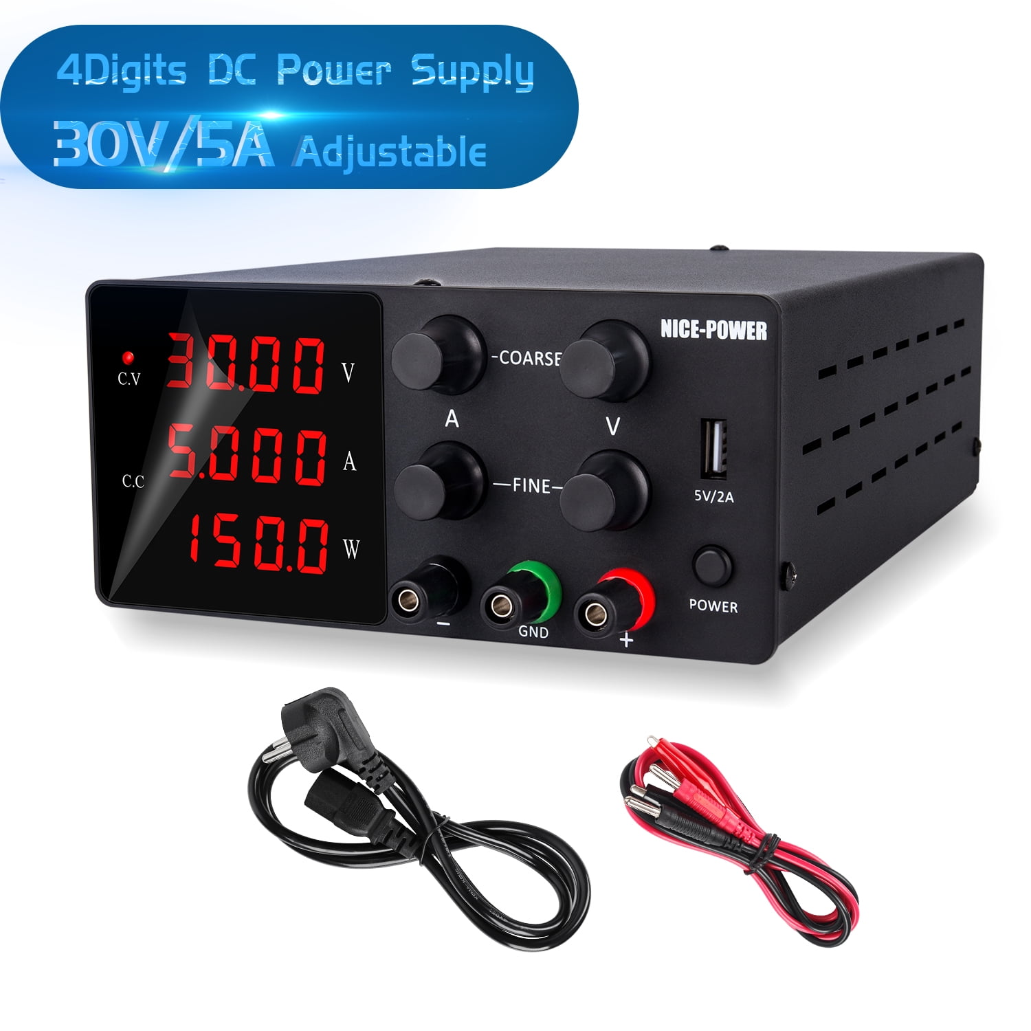 SPS-W3010 30V 10A DC Power Supply Adjustable 4 Digit Display Laboratory ...