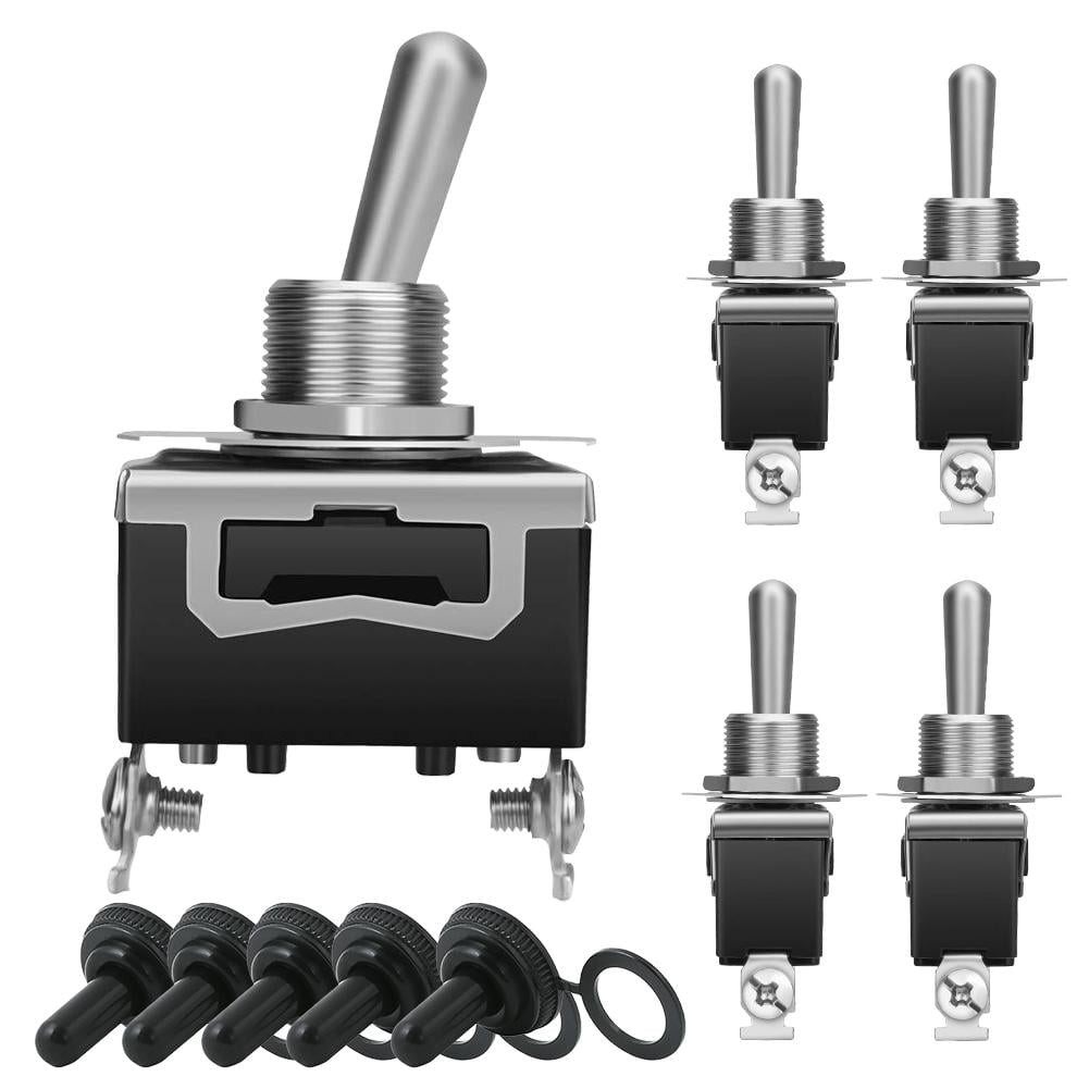 SPST 2 Pin Heavy Duty 15A 250V ON/OFF Rocker Toggle Switch with ...