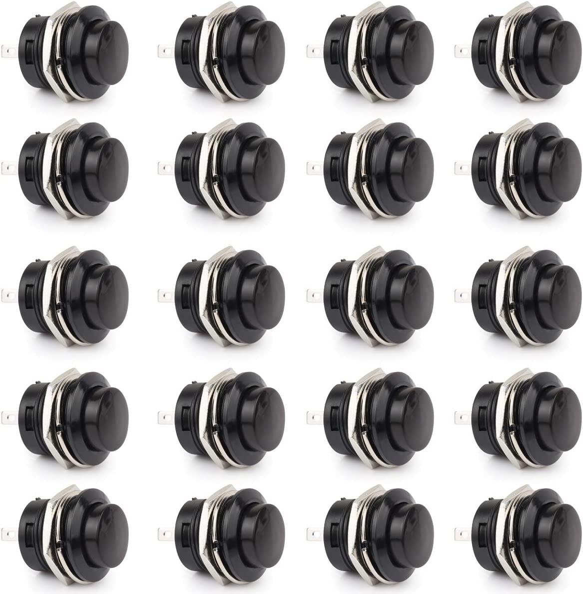 SPST Mini Push Button Switch AC250V/3A AC125V/6A With no lock Momentary ...
