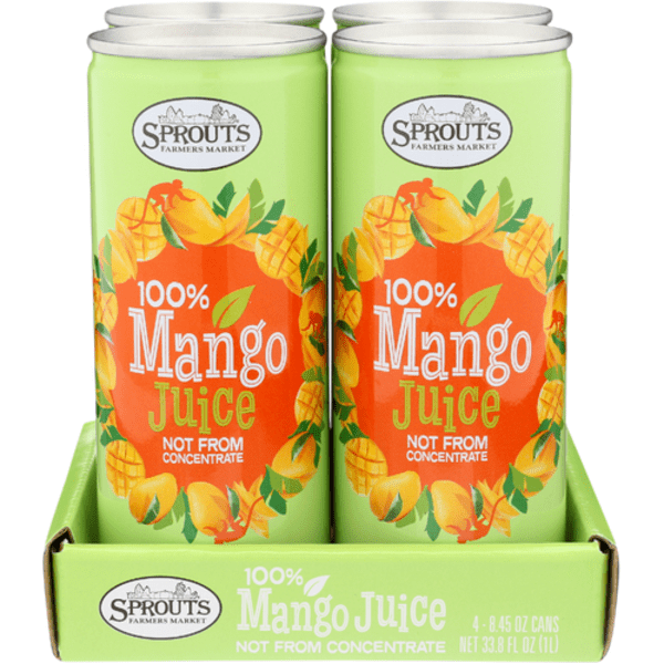 SPT 100% Mango Juice 4 Pack Cans 8.45 fl oz - Pack of 3 - Walmart.com