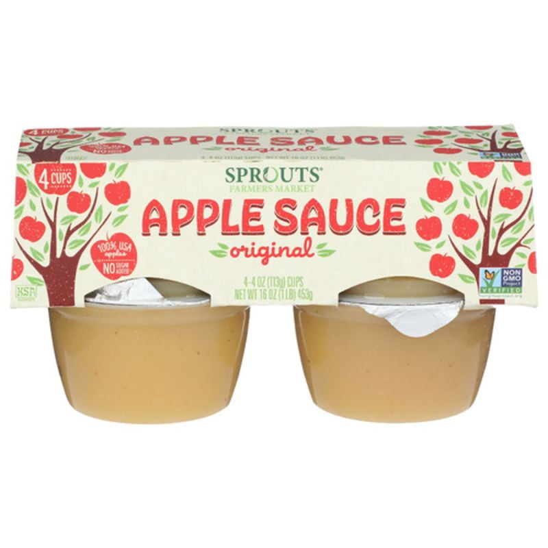 SPT Original Apple Sauce Cups 4 x 4 oz - Walmart.com