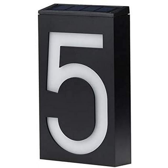 SPTECH LED Solar House Number Light doorplate, Garden Yard Building ...