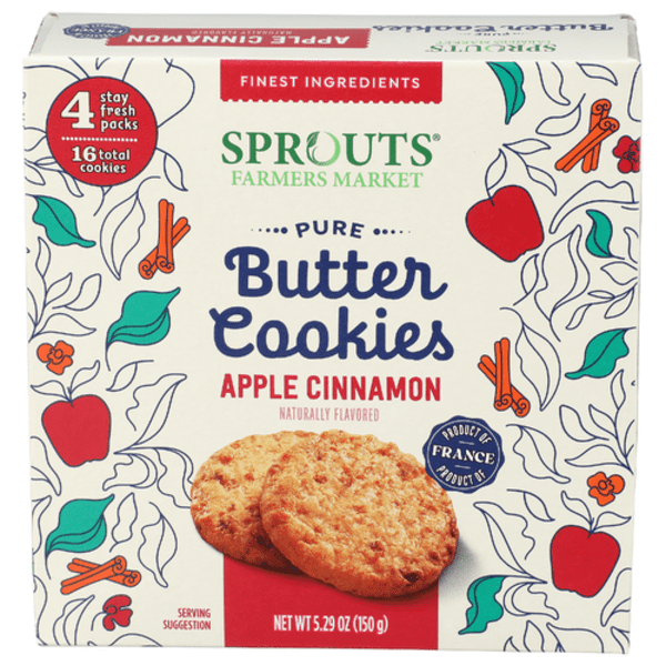 SPTs Apple Cinnamon Pure Butter Cookies 4 Pack 4 ct - Pack of 3 ...