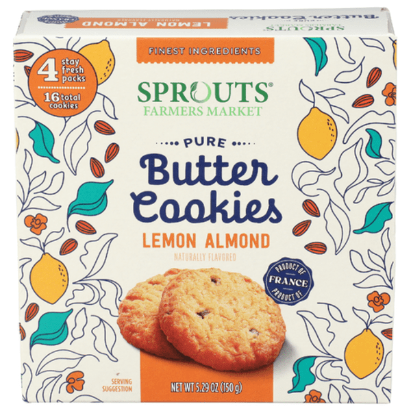 SPTs Lemon Almond Pure Butter Cookies 4 Pack 4 ct - Pack of 2 - Walmart.com