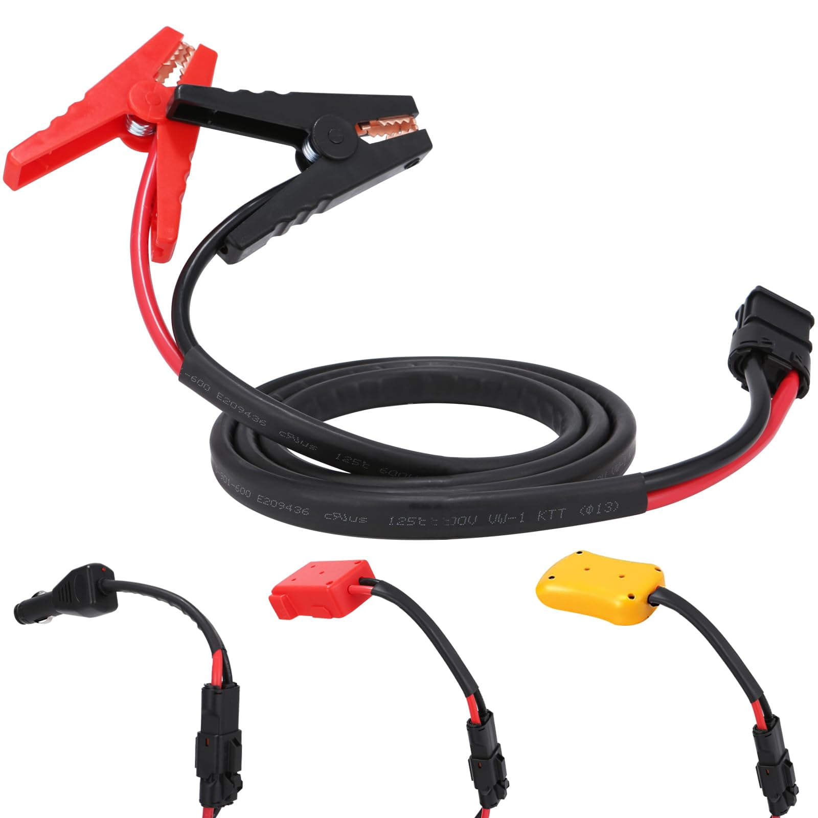 SPUFLUK 3-in-1 Jumper Cables Adapter for De-Walt M18, 5.9FT 8AWG ...