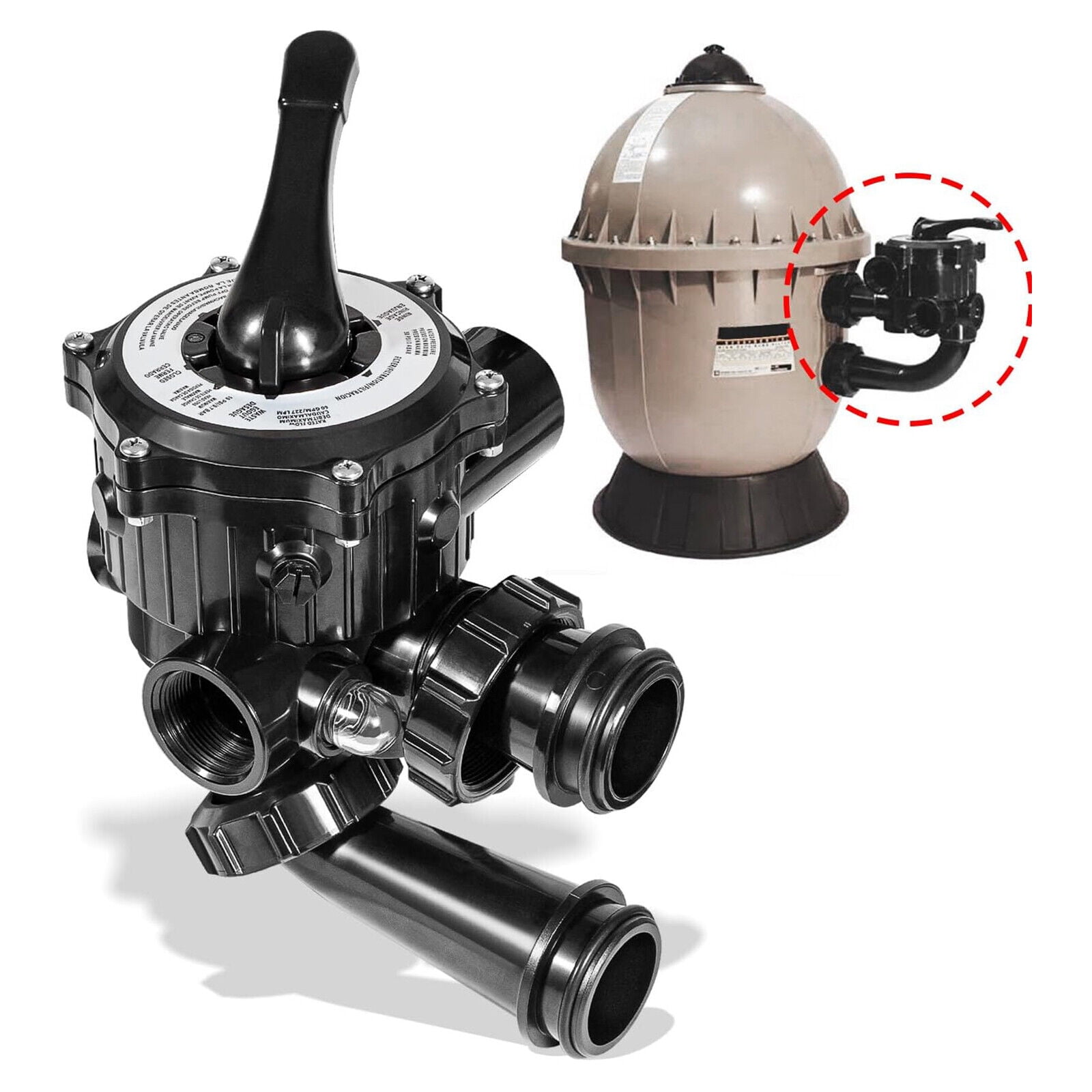 SPX0710X32 1.5"Vari-Flo Multiport Valve For Hayward S200 and S240 ...