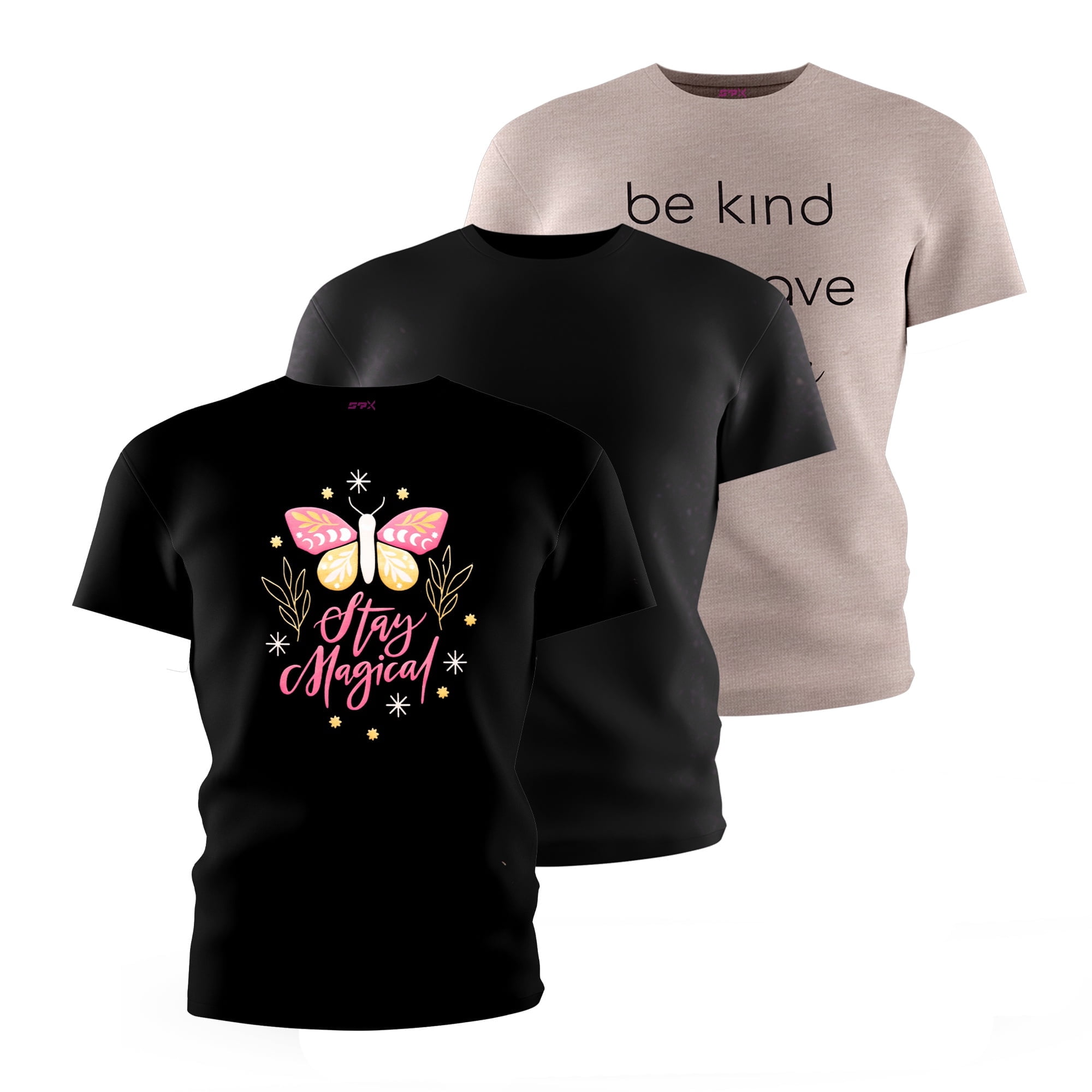 SPXTREME [3 Pack] Girls Boyfriend Short Sleeve Graphic T-Shirts Junior ...