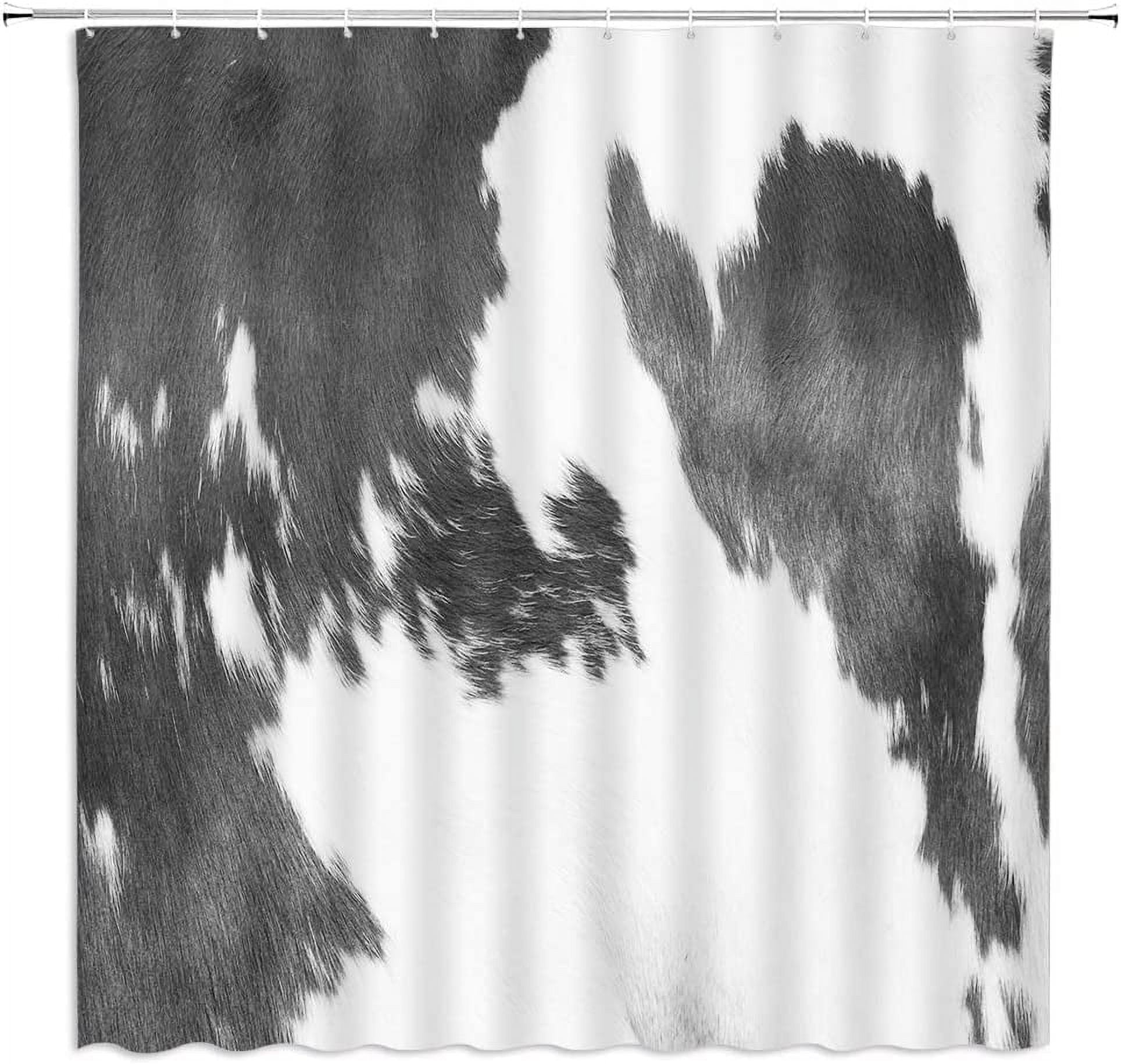 SPXUBZ 72x72 inch Cow Print Shower Curtain Cute Farm Animal Cowhide ...