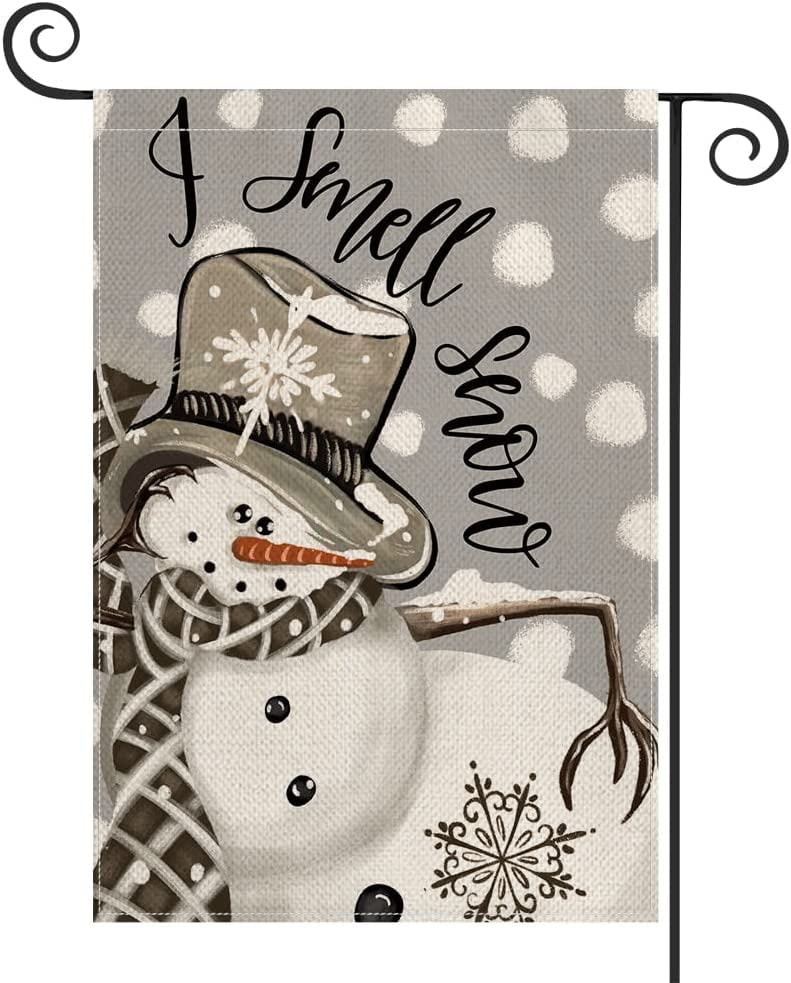 SPXUBZ Christmas Winter Polka Dot Snowman I Smell Snow Snowflake Garden ...