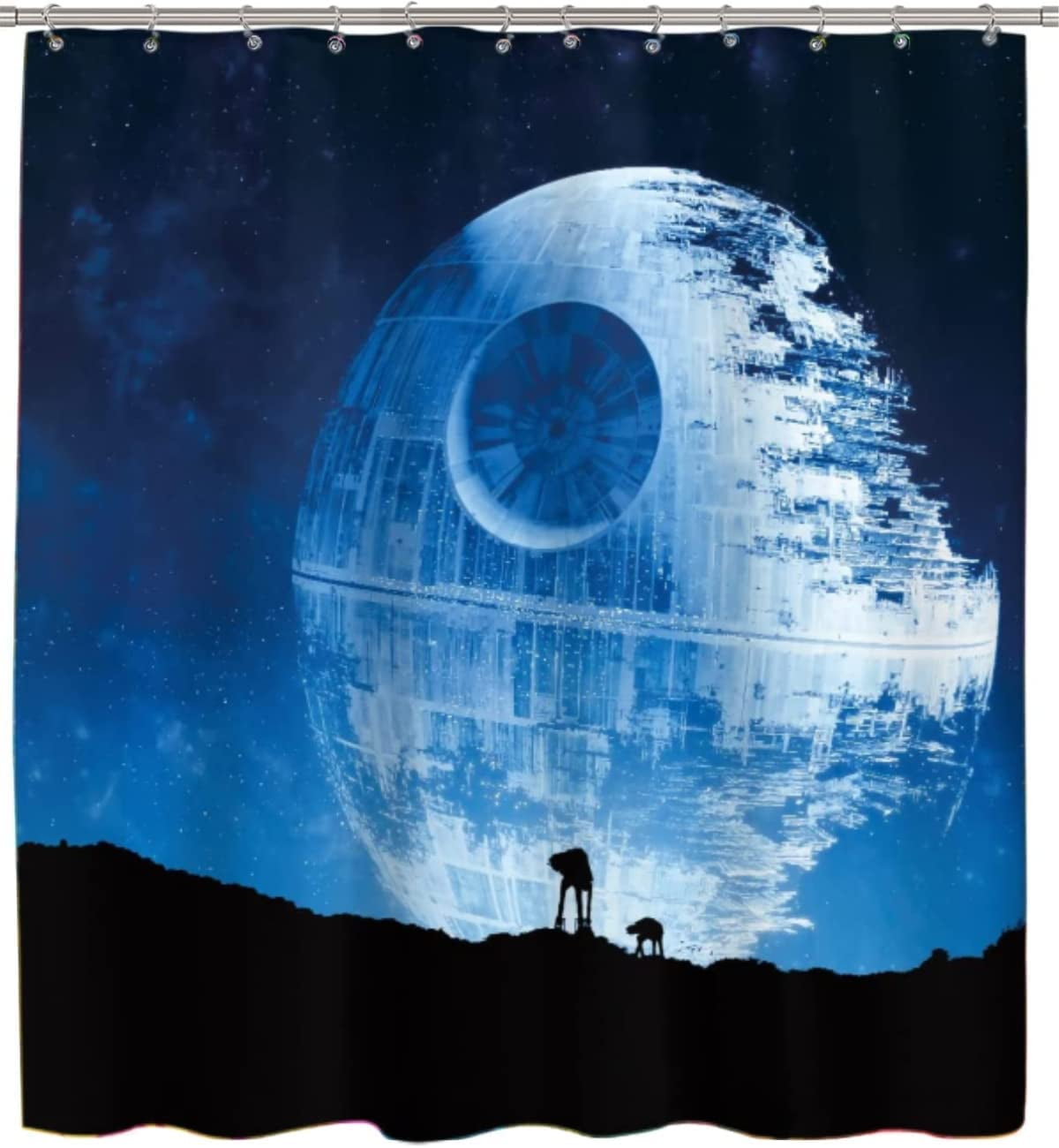 SPXUBZ Fantasy Starry Sky War Movie Waterproof Shower Curtain Polyester ...