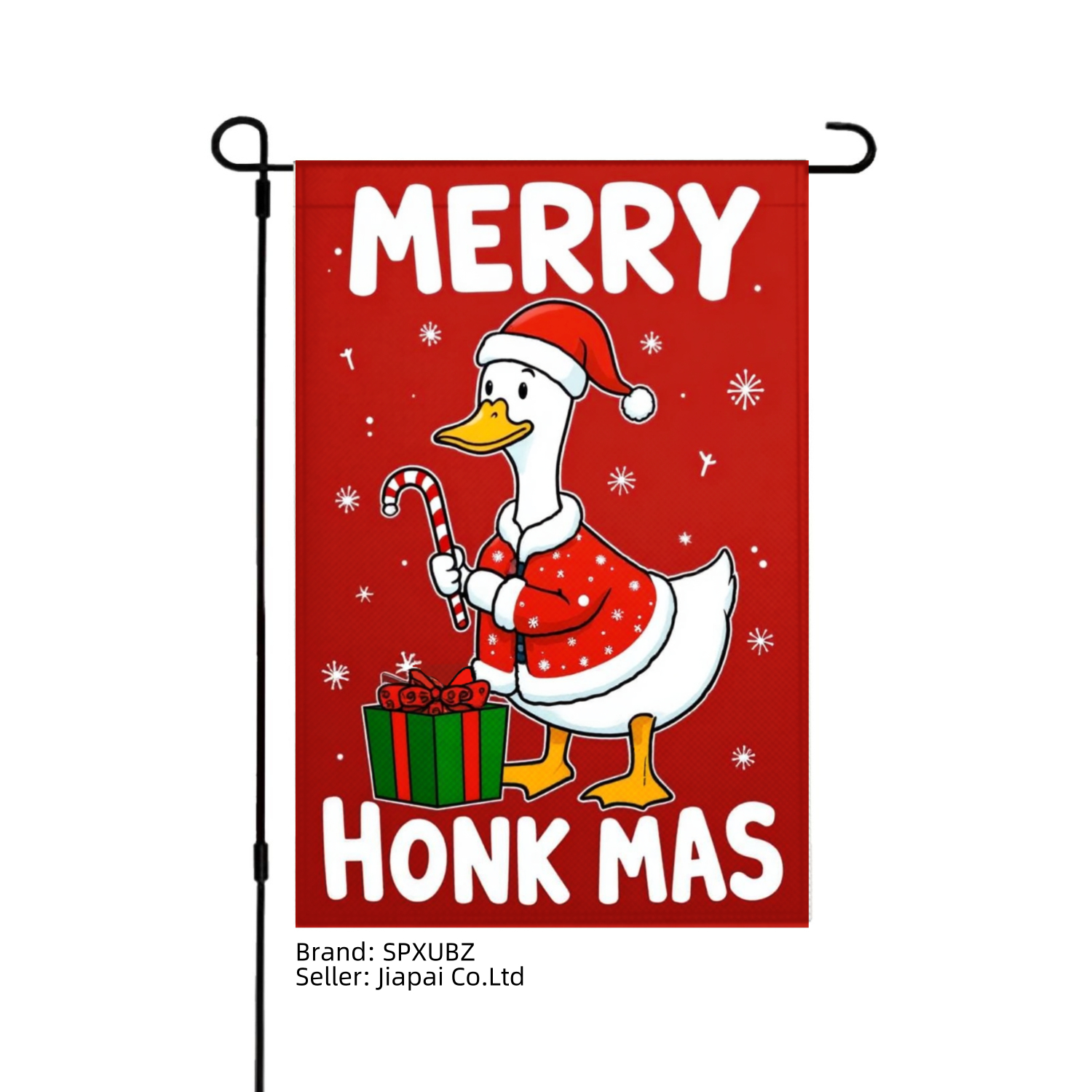 SPXUBZ Merry Honk Mas Duck Christmas Linen Garden Flag for Winter ...