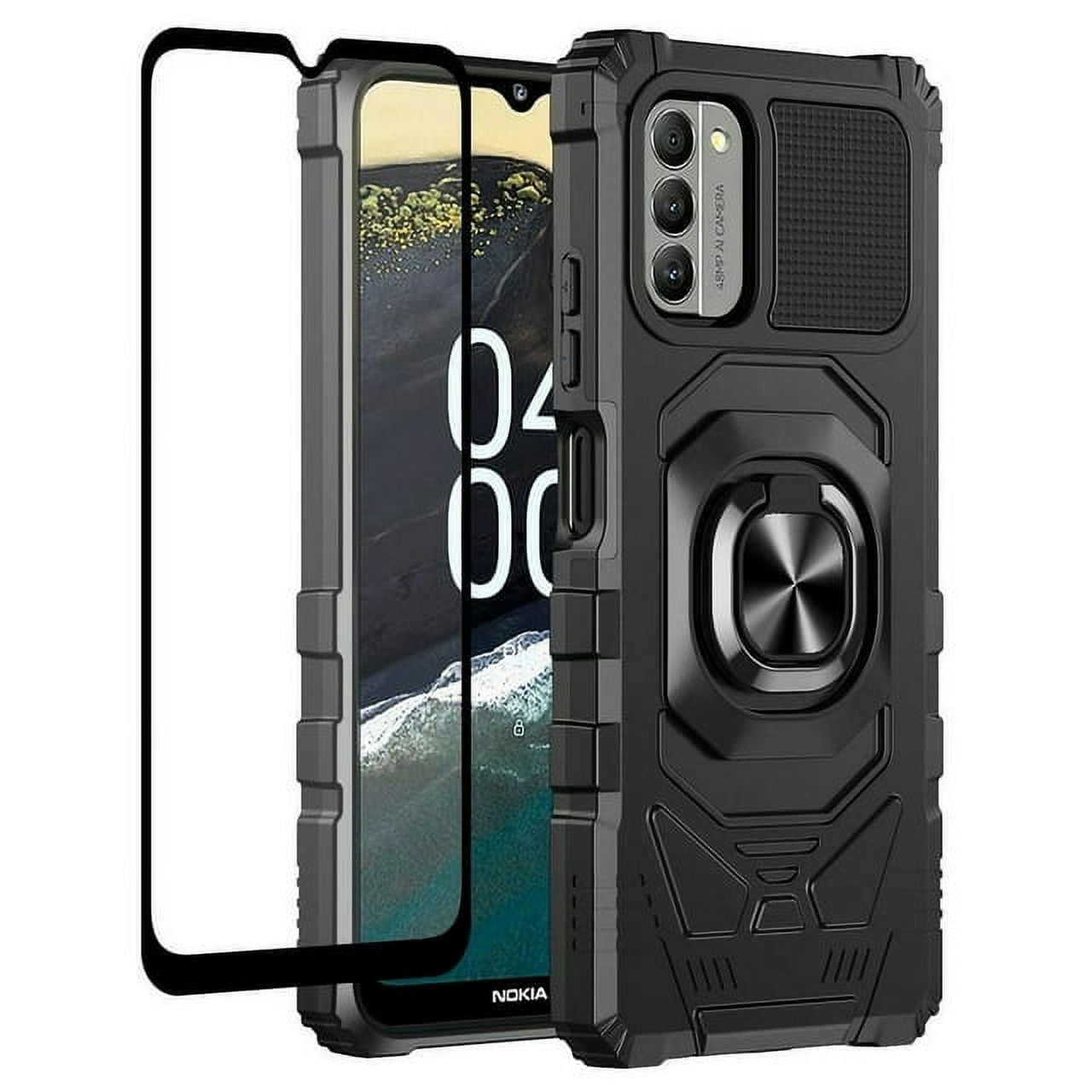 SPY Nokia C110 Case with 360° Rotatable Kickstand, Tempered Glass ...