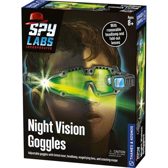 Collections Etc Night Vision Goggles with Detachable LED Headlamp for ...
