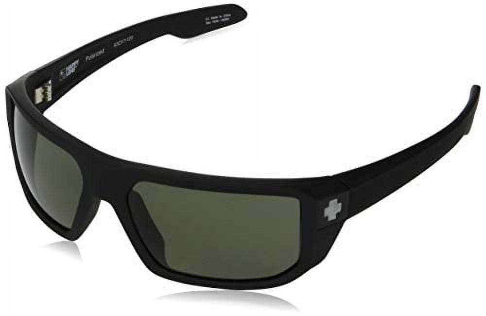 Spy Optic McCoy Sunglasses, Soft Matte Black/Happy Gray/Green Polar, 63 ...