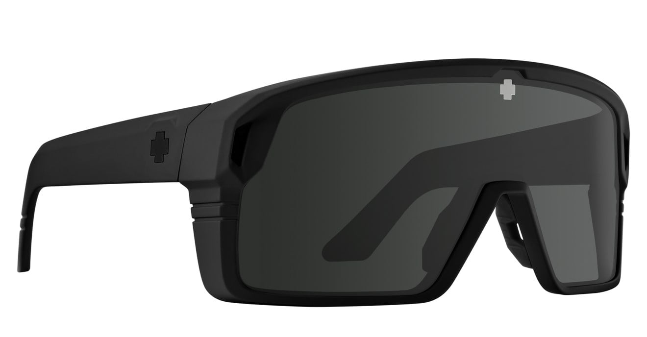 SPY+ Monolith Matte Black Sunglasses - Happy Gray Green Vision Optics ...
