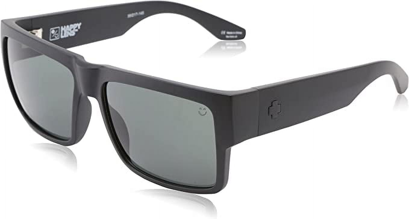 SPY Optic Cyrus Square Sunglasses, Matte Black - Happy Gray Green ...