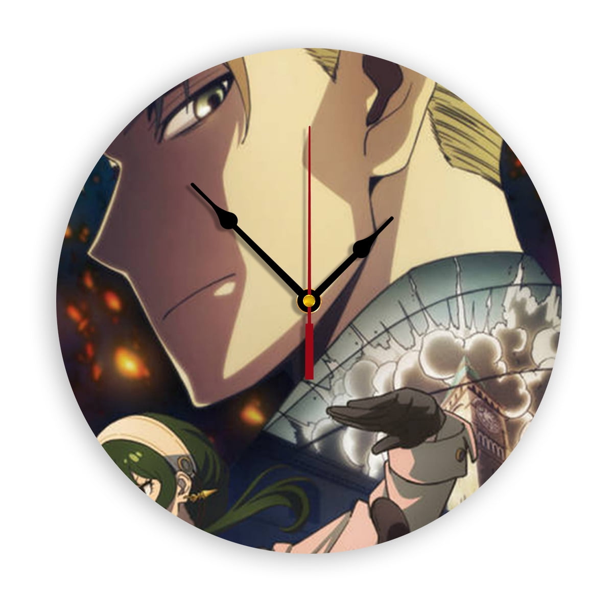 SPY x FAMILY Anime Wall Clock, Clear Glass Dial, Silent and No Ticking ...