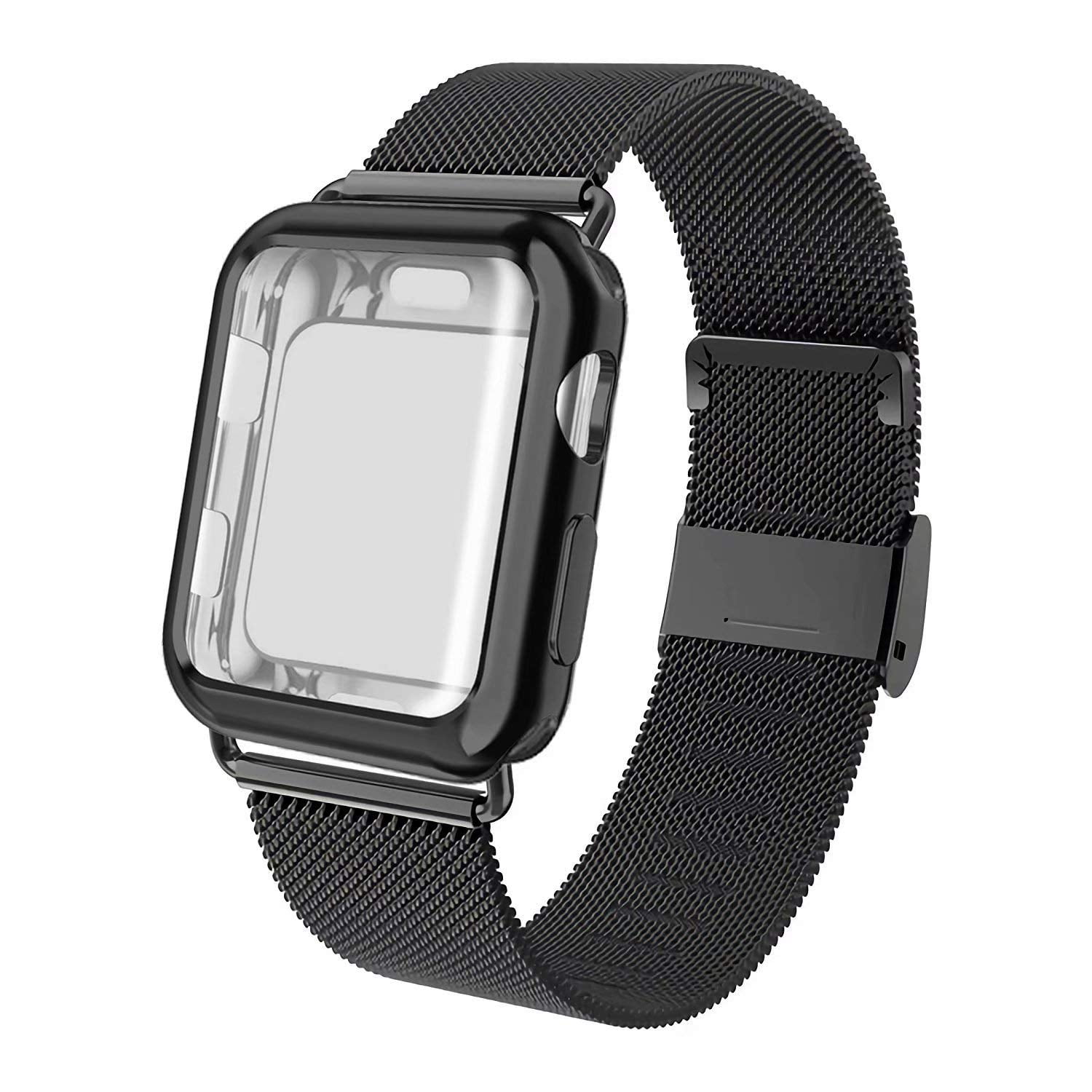 SPYCASE Apple Watch Band 44mm Screen Protector Case,Wristband Strap ...