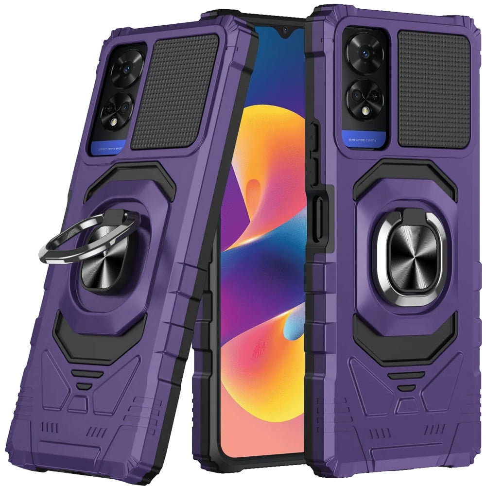 SPYCASE TCL 50 XE 5G (T614SP) Kickstand Rugged Cell Phone Case - Purple ...