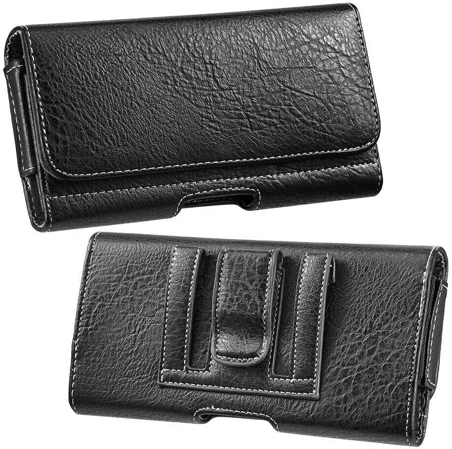 SPYCASE USA for Pixel 8 Pro Holster Black Leather Carrying Cell Phone ...