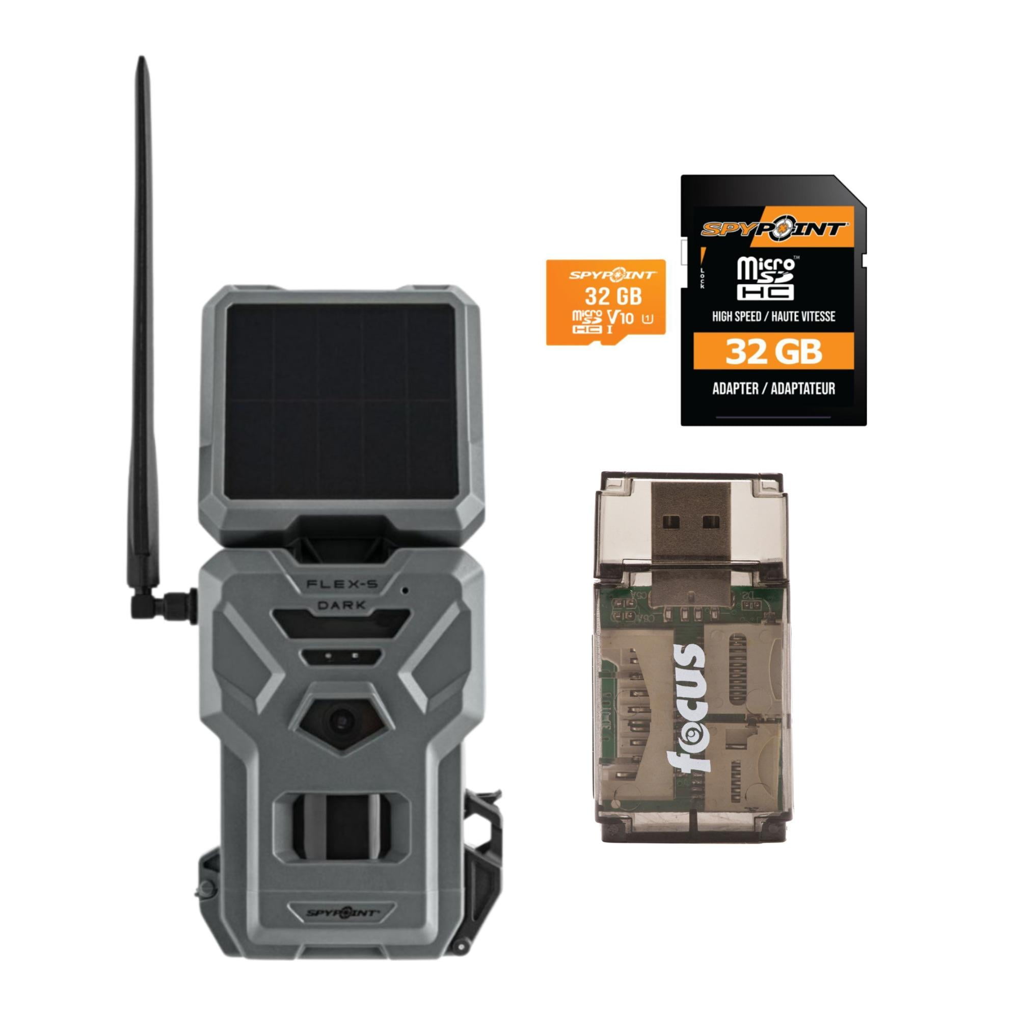SPYPOINT FLEX-S DARK Cellular Night Vision Trail Camera with Solar ...