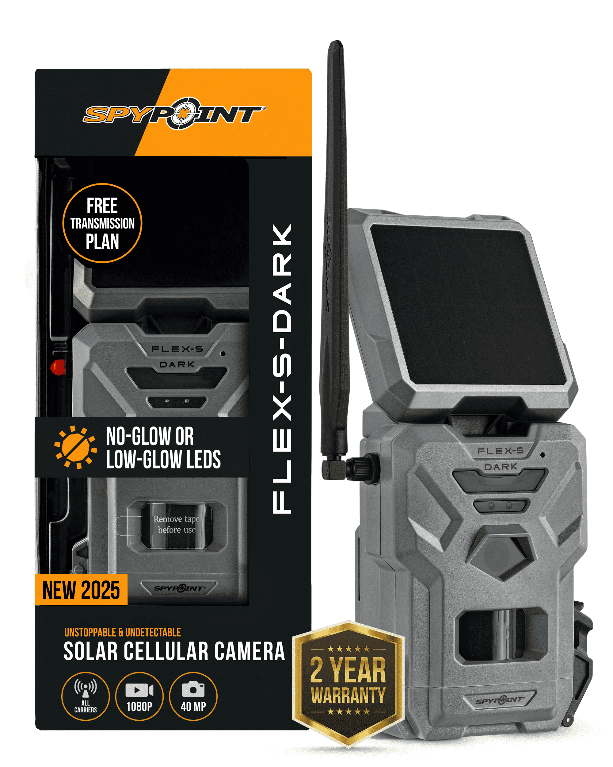 SPYPOINT Flex-S Dark Solar Outdoor Cellular Trail Camera - Integrated ...