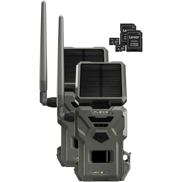 SPYPOINT Flex-S Solar Cellular Trail Camera 2 PK, Solar Panel, LTE ...