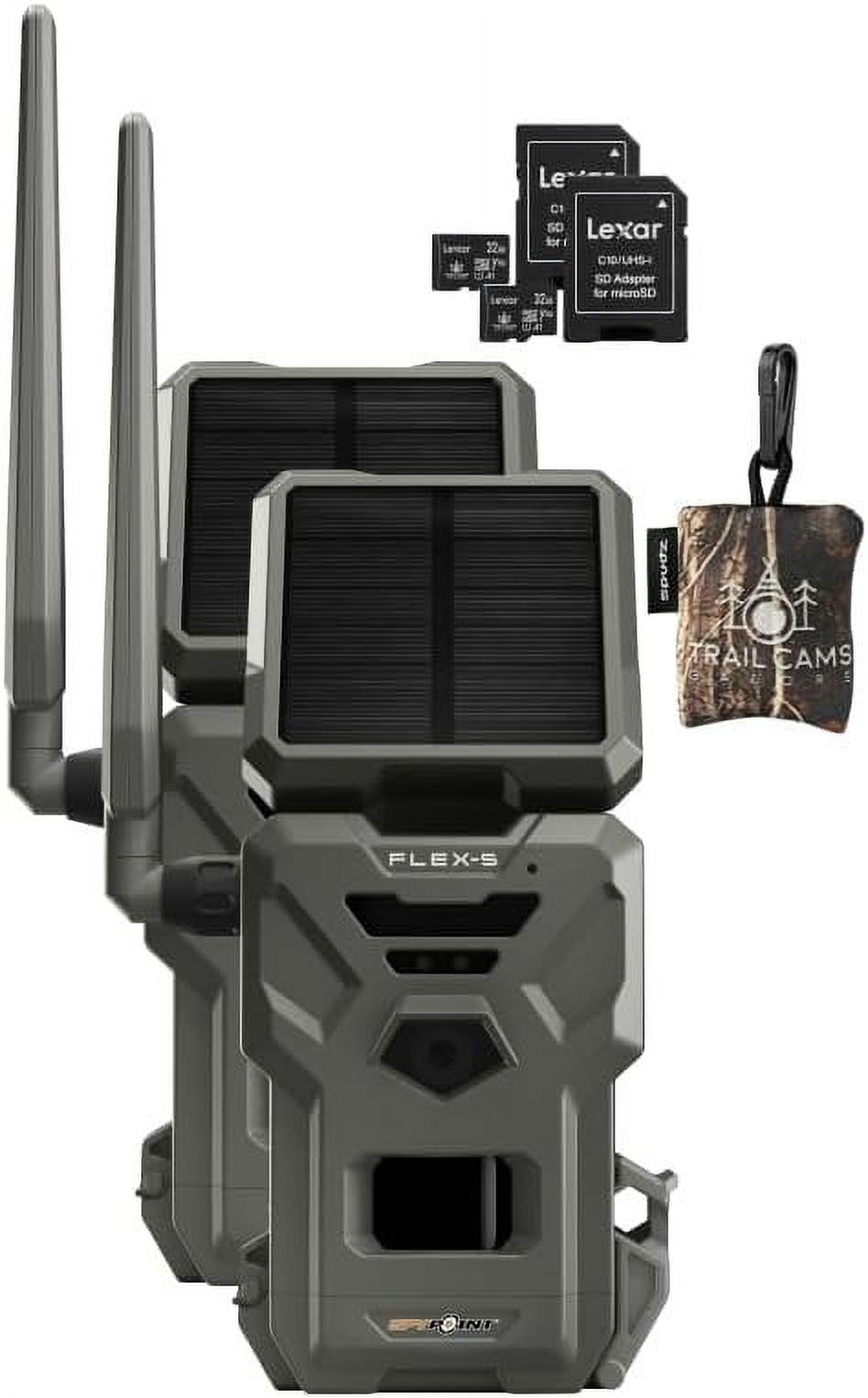 SPYPOINT Flex-S Solar Trail Camera 2 PK, LTE, Solar Powered, 100ft ...