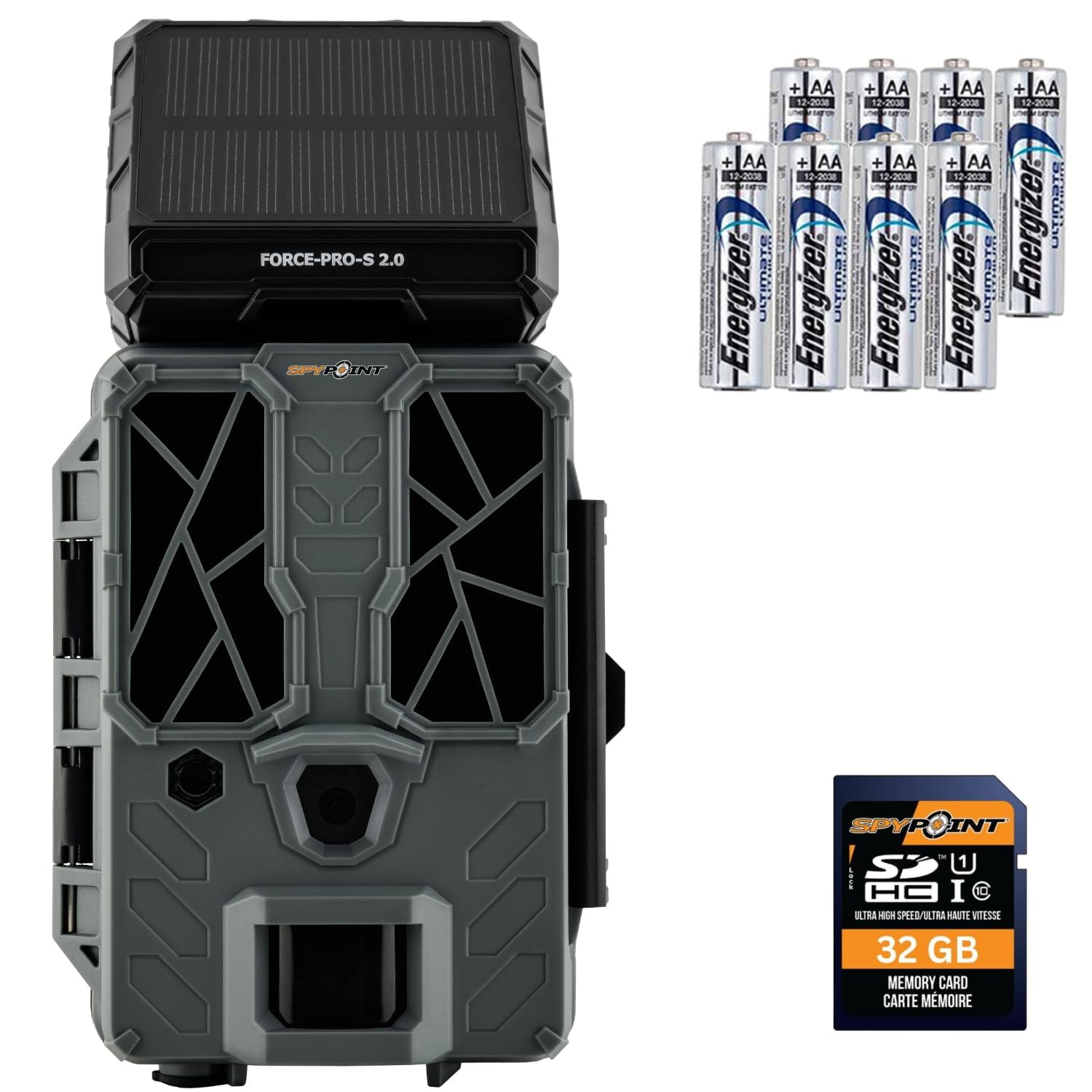 SPYPOINT Force-PRO-S 2.0 Solar Trail Camera, Integrated Solar Panel, 0 ...