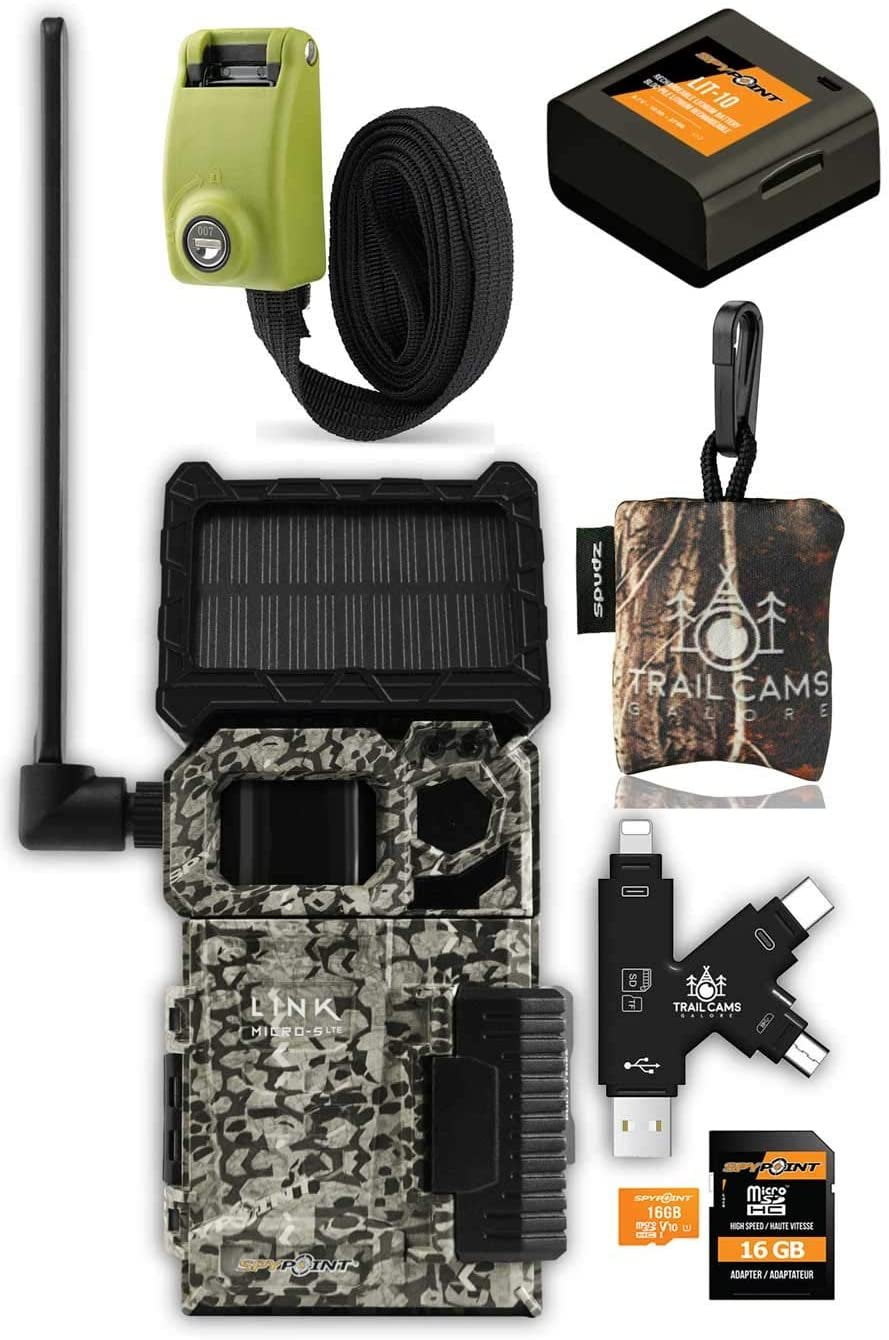 SPYPOINT Link-Micro-S-LTE with LIT-10 Battery, Micro SD Card, Steel ...