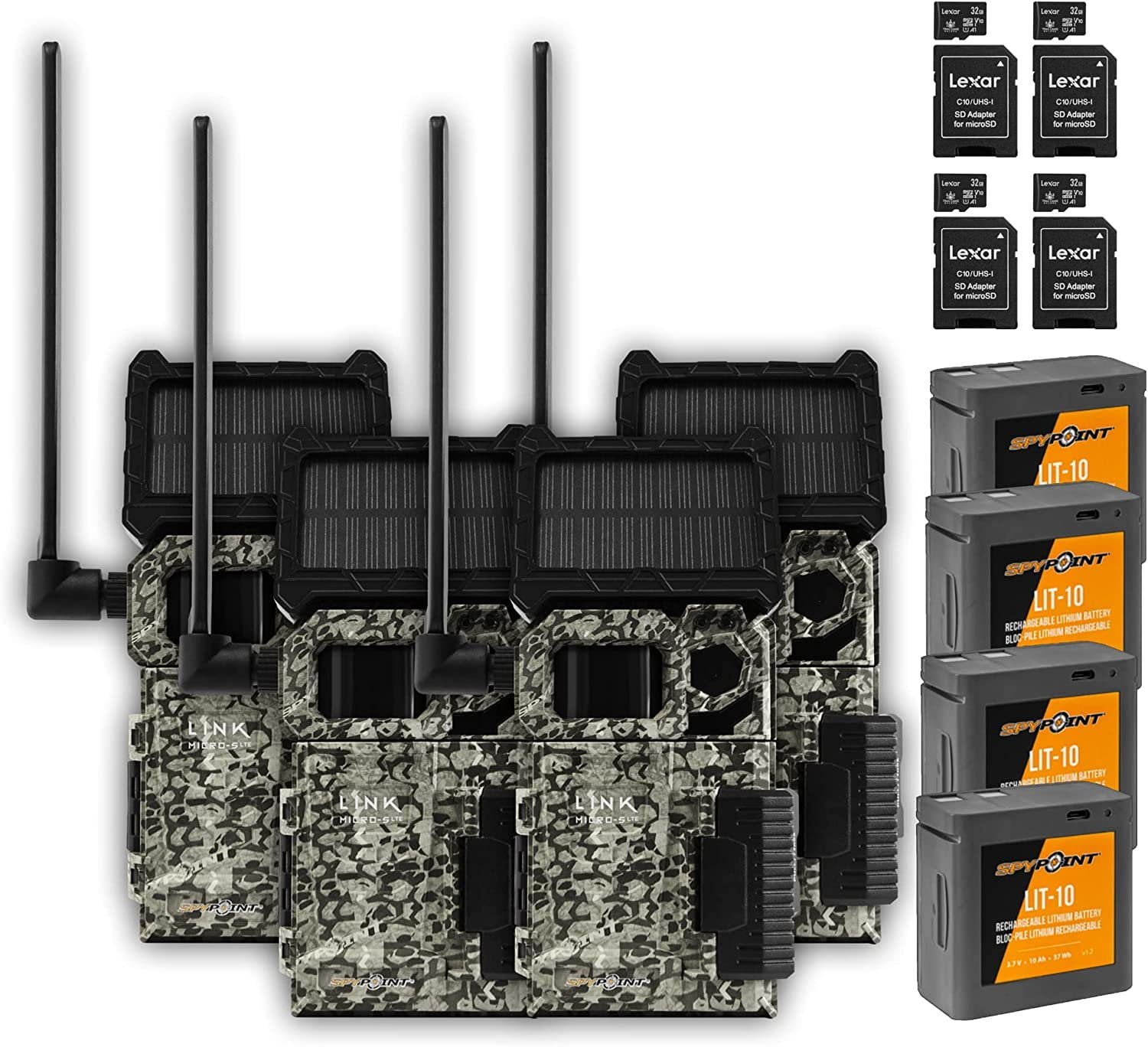 SPYPOINT Solar Cellular Trail Camera, Link-Micro-S-LTE, with LIT-10 ...