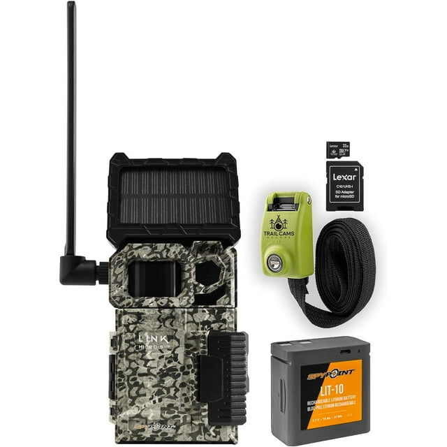 SPYPOINT Link-Micro-S-LTE Solar Cellular Trail Camera with LIT-10 ...