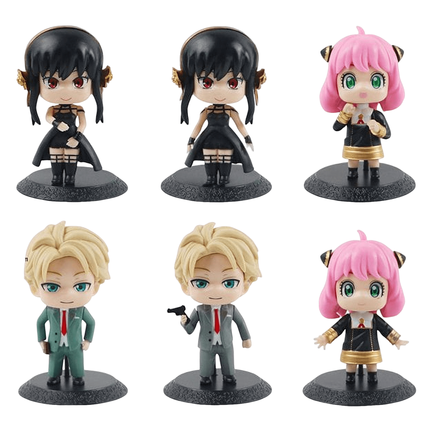 SPYxFAMILY 4-Inch Anya Forger Family 6-Pack - Collectable Figure Toy ...