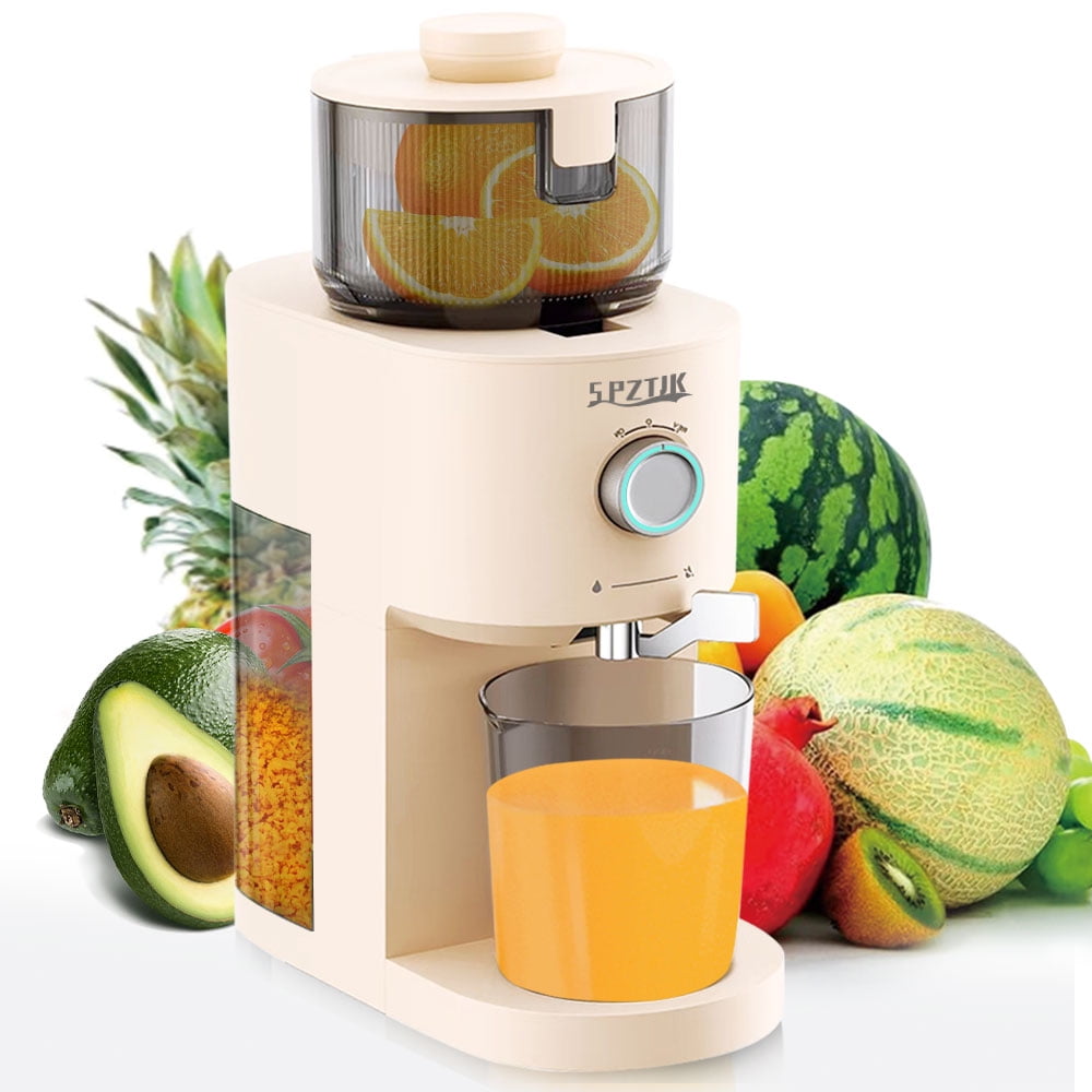 SPZTJK Cold Press Juicer, Slow Masticating Machines with 5.2" Extra ...